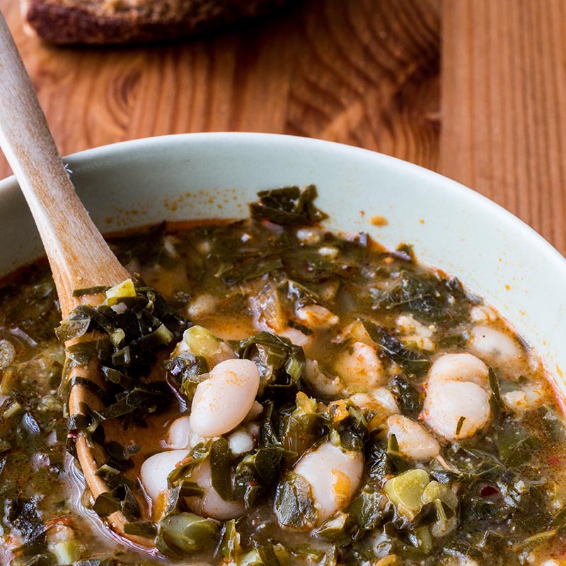 Cranberry Bean & Kale Soup - Foxfire Farms: Local, Natural, Sustainable